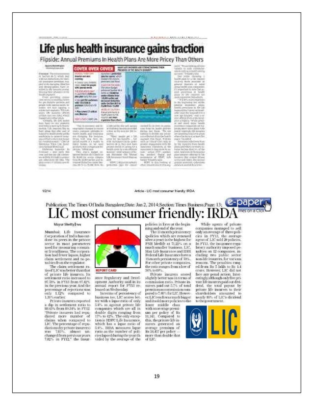 Project on LIC | DOCX