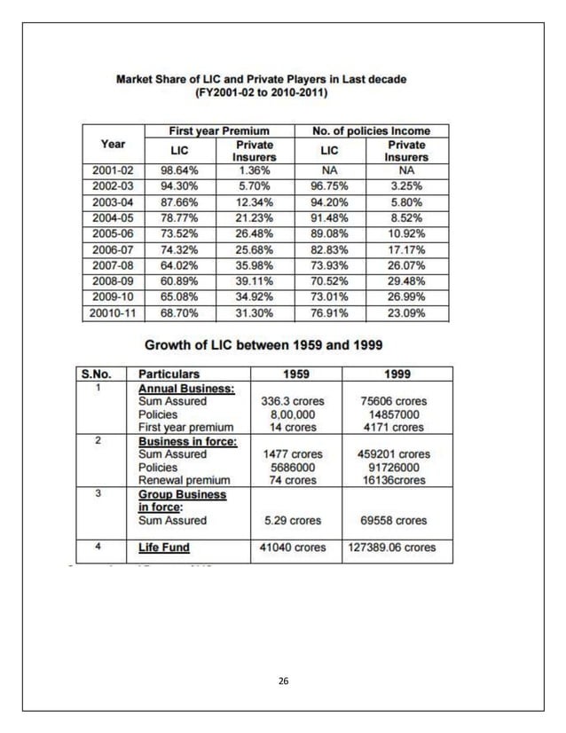 Project on LIC | DOCX