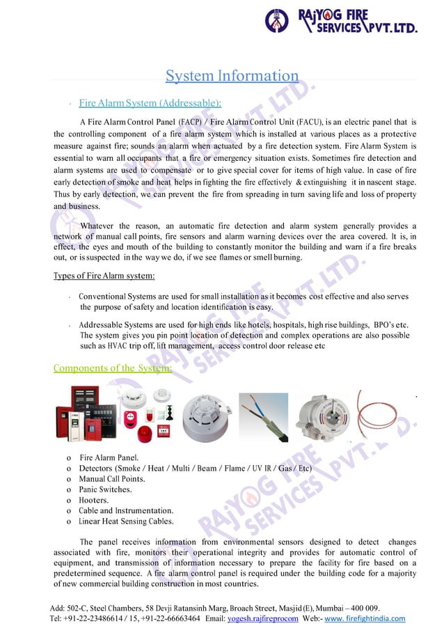 Fire Hydrant System/Sprinkler System Fire Fighting Systems Fire Hydrant ...