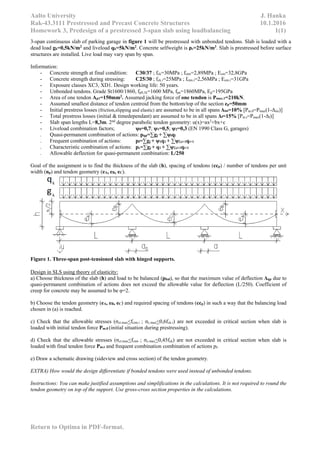 Prestressed concrete Course assignments, 2016 | PDF