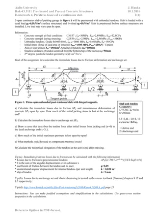 Prestressed concrete Course assignments, 2016 | PDF