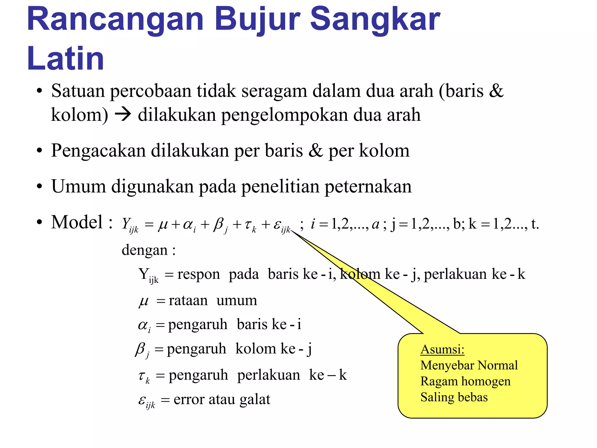 Rancangan Acak Kelompok | PPT