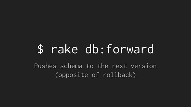 Rake db tasks | PPT