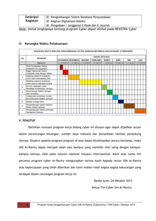 Rencana Induk Pengembangan Cyber UIN Ar-Raniry | DOC