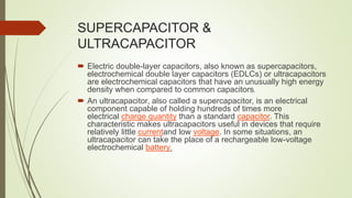 presentation on SUPERCAPACITOR | PPTX