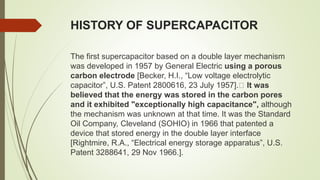 presentation on SUPERCAPACITOR | PPTX
