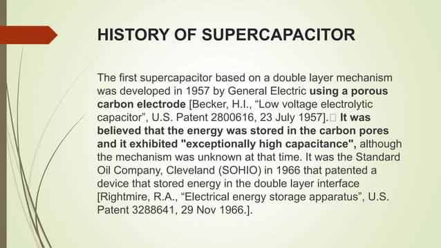 presentation on SUPERCAPACITOR | PPT