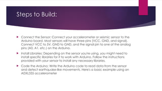 rakesh ppt on Earthquake detector using aurdino | PPT