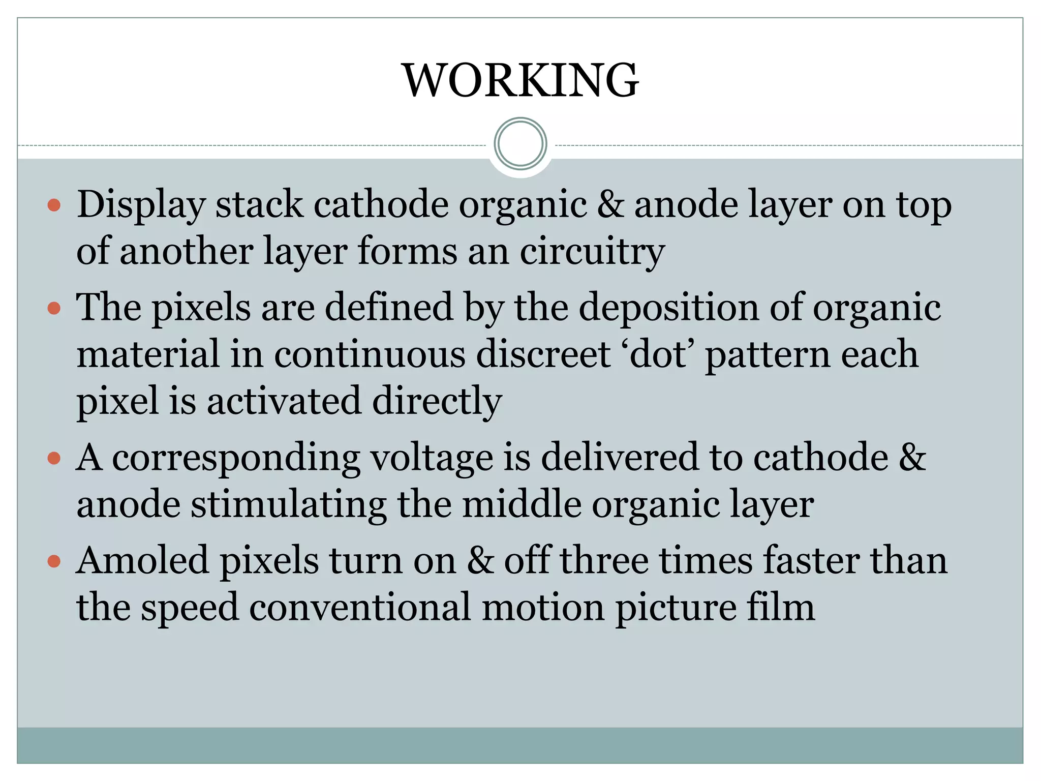 [ amoled display] | PPTX