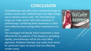chemotherapy and radiotherapy in oral surgery | PPTX