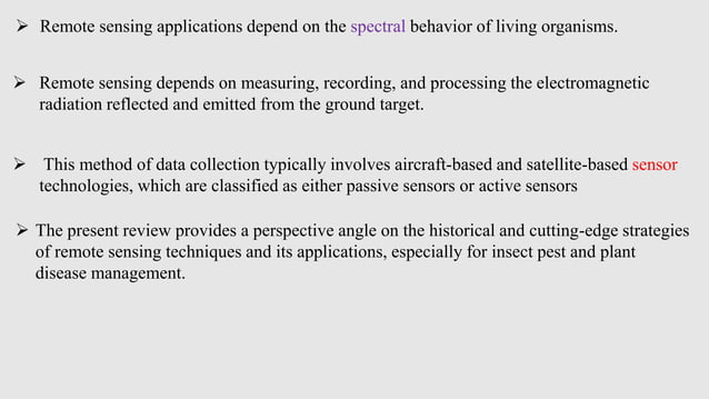 remote sensing and GIS -role in pest managment | PPTX