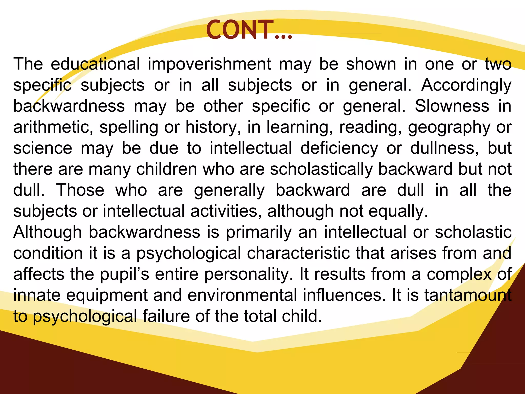 Rakesh kumar keshari ppt on backward student | PPTX