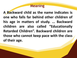 Rakesh kumar keshari ppt on backward student | PPTX