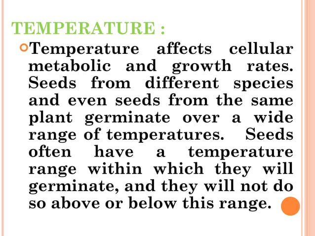 seed physiology | PPT | Agriculture | Industries