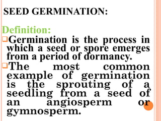 seed physiology | PPT