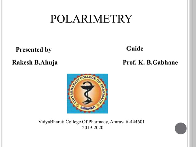 Polarimetry and it's Analysis | PPTX
