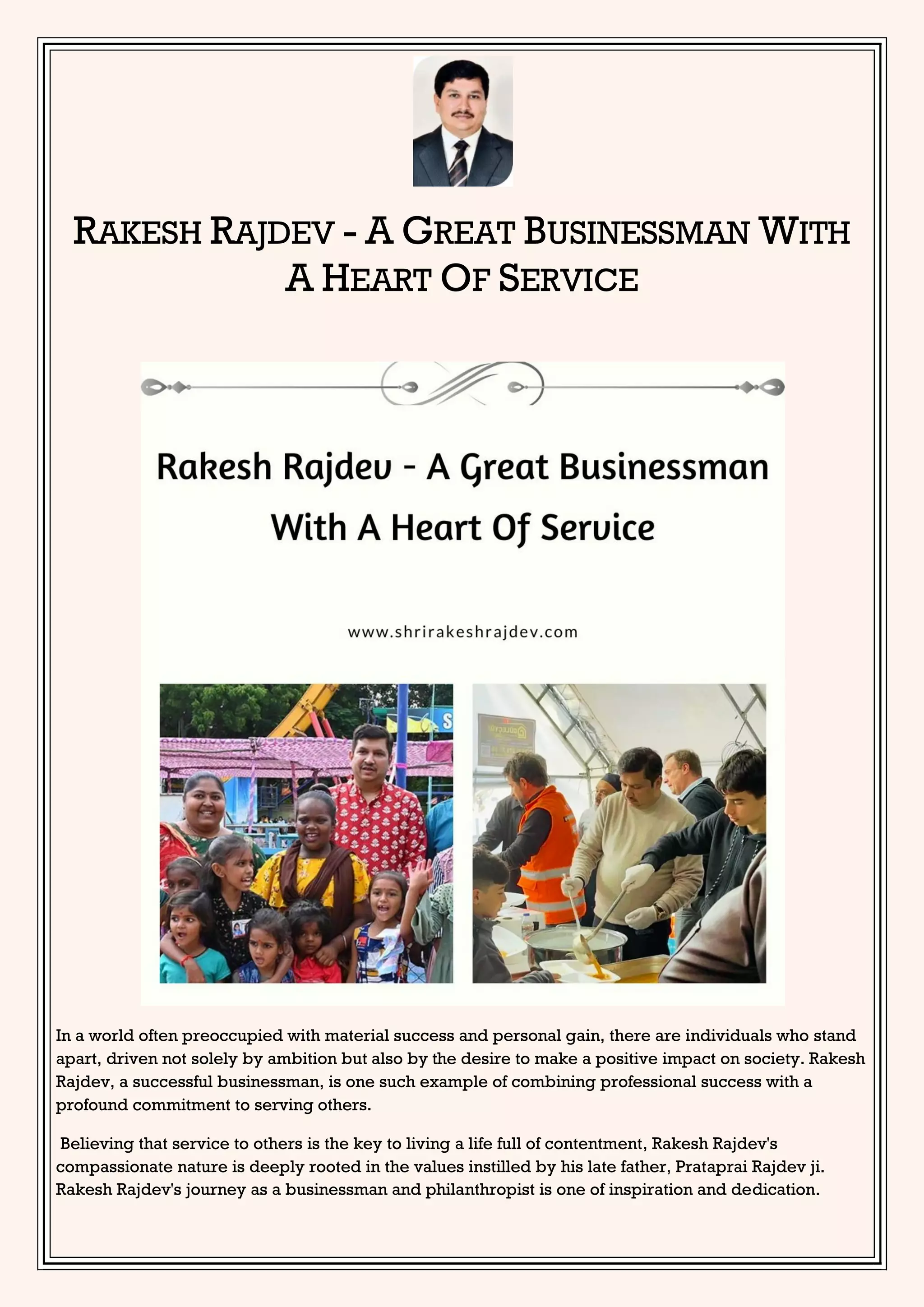 Rakesh Rajdev - A Great Businessman With A Heart Of Service.pdf