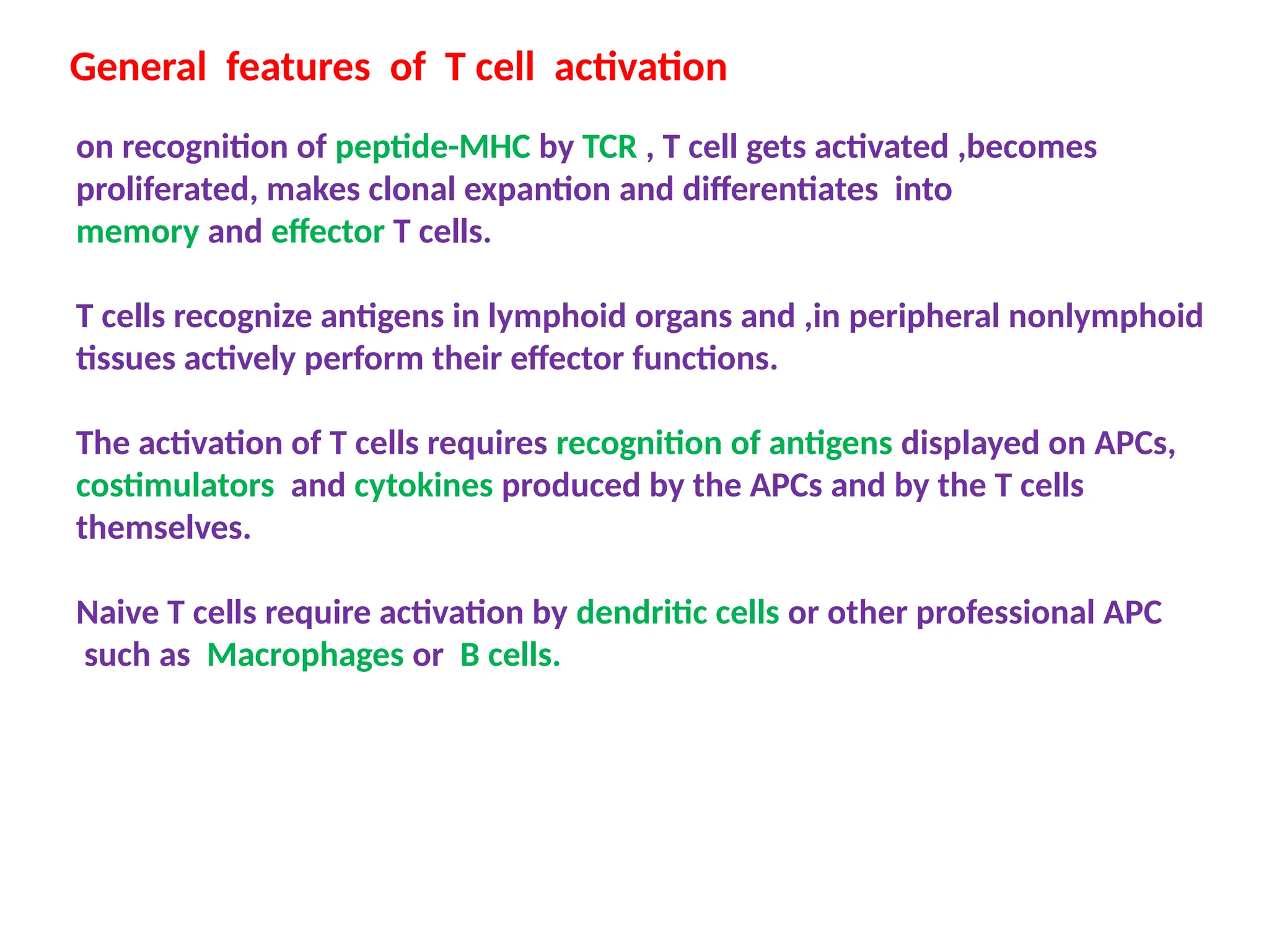 Immunology notes reg T and B cell activation | PPTX
