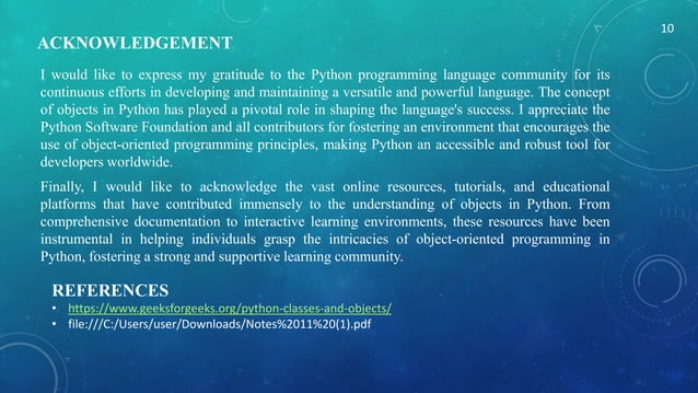 Object In Python Tells About Object Oriented Programming In Python Ppt