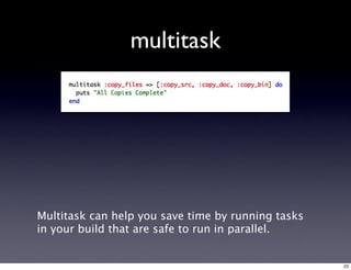 Rake: Not Your Father's Build Tool | PPT