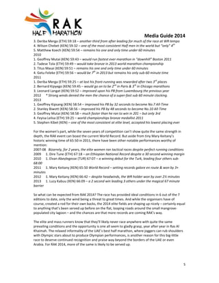 RAK HalfMarathon 2014 mediaguide | PDF