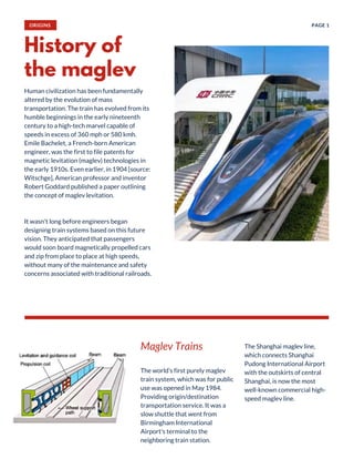 Straight out of Science Fiction: The Maglev | PDF | Rail Travel ...