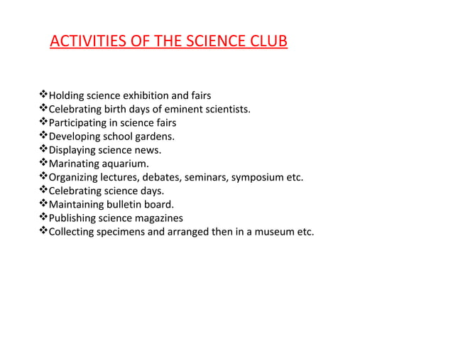 club activities