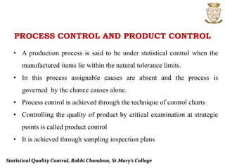 Statistics:QUALITY CONTROL | PPT