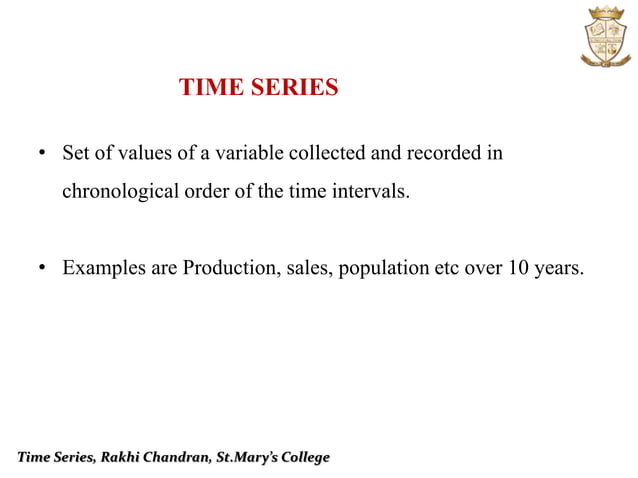 Statistics:Time Series | PPT