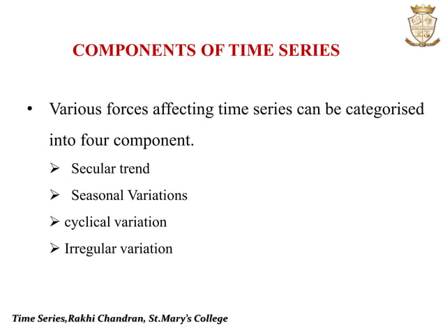 Statistics:Time Series | PPT