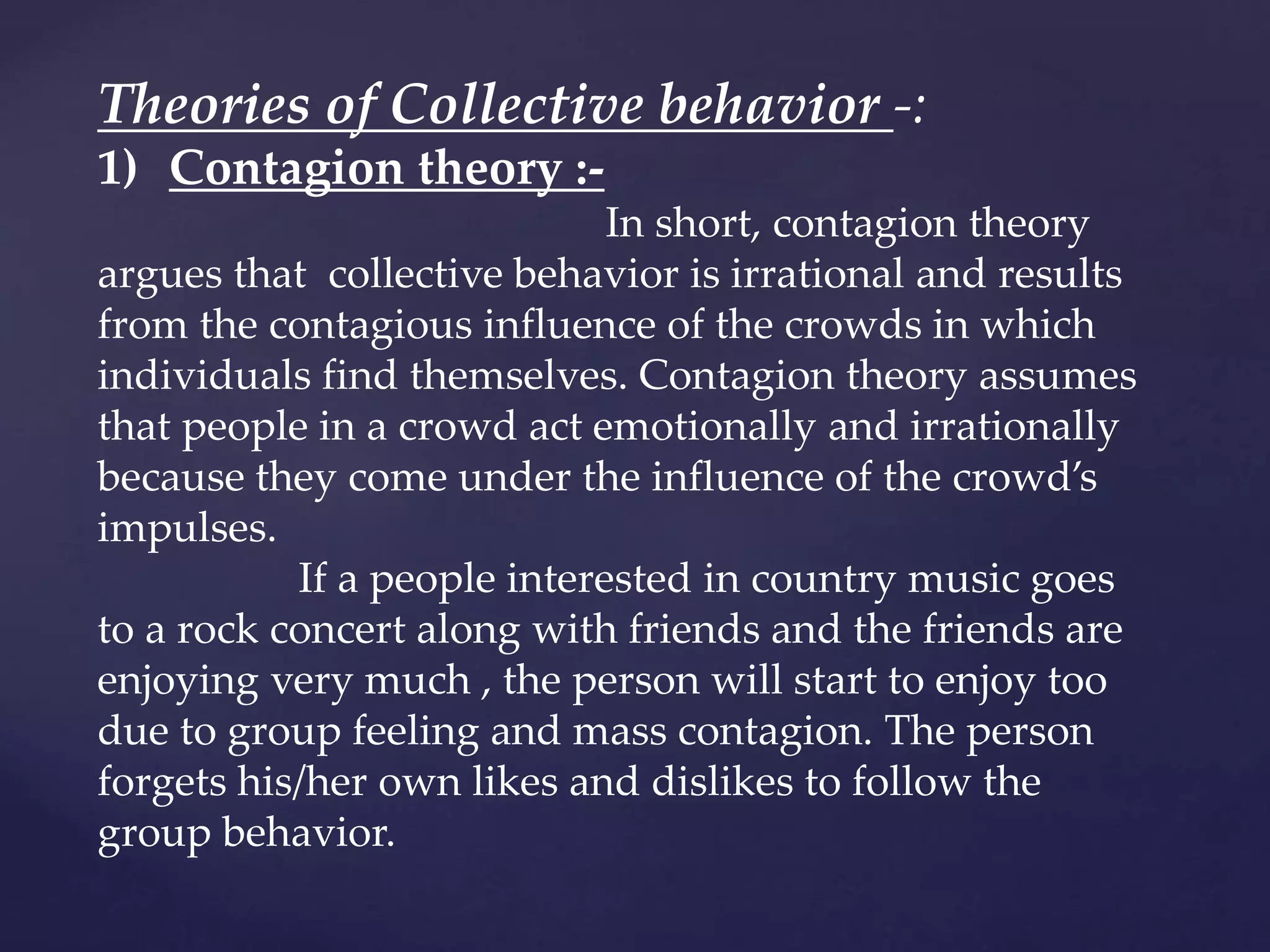 Collective behavior and its theories | PPTX