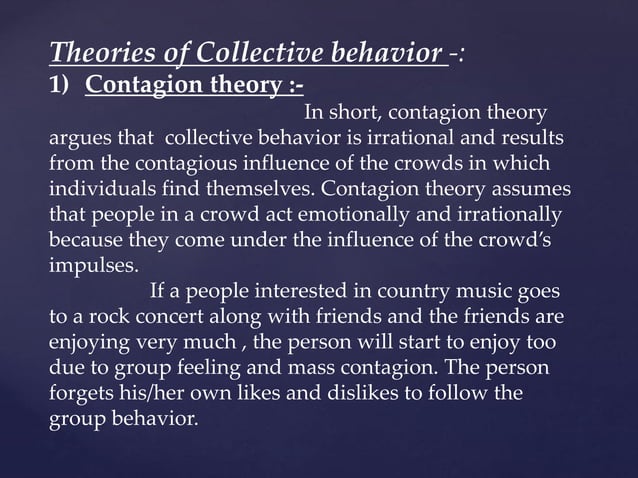 Collective behavior and its theories | PPTX | Environment | Science