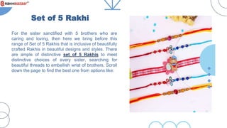 Rakhi sets symbolizing the bond of love.pptx