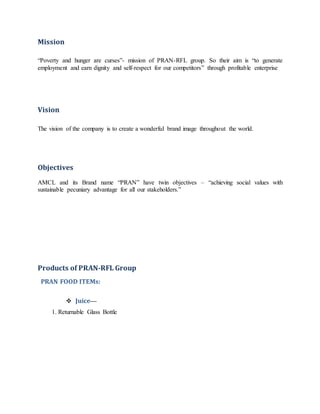 pran rfl porduct line | DOCX