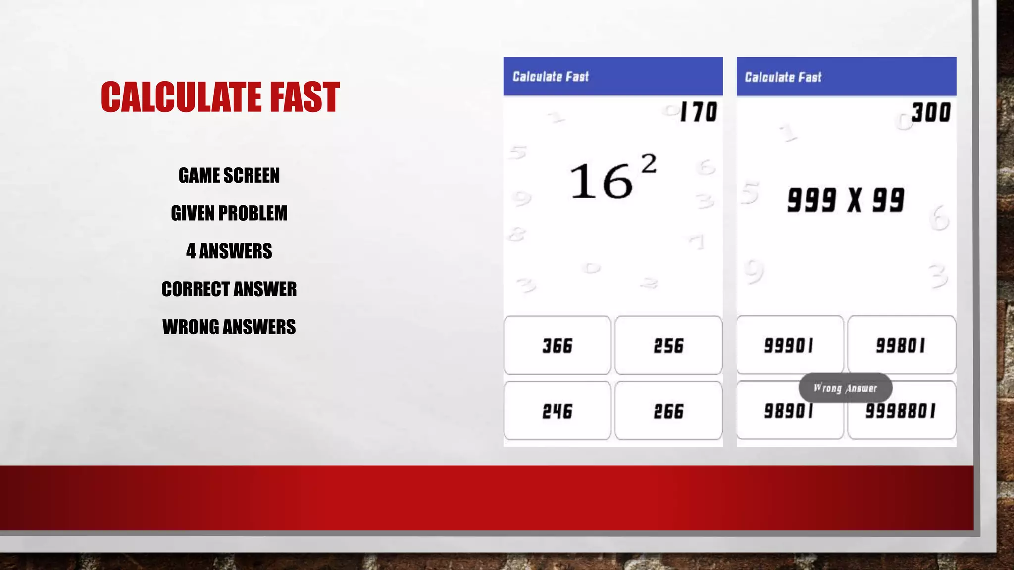 Calculate Fast Android App presentation | PPTX