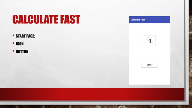 Calculate Fast Android App presentation | PPTX