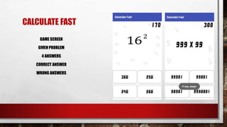 Calculate Fast Android App presentation | PPTX