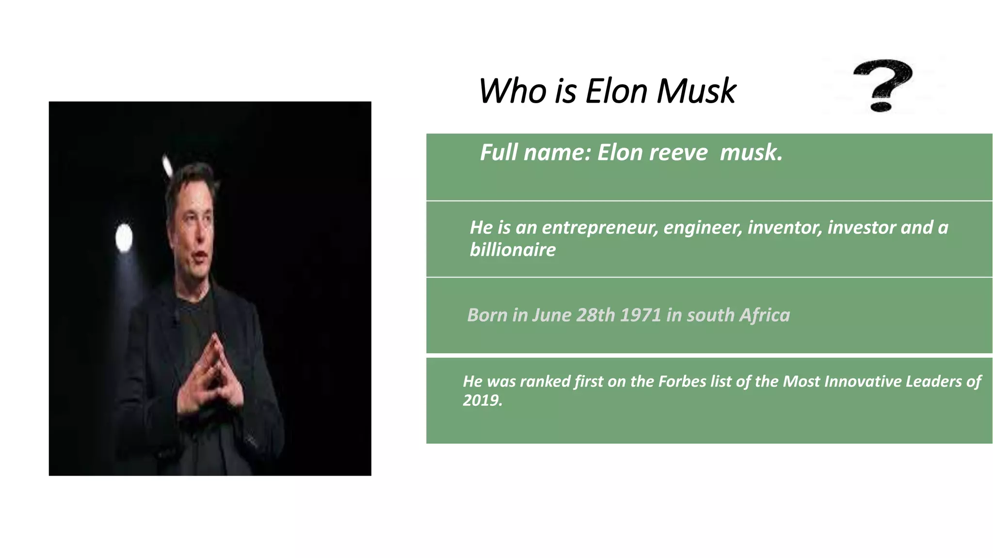 about ELON MASK | PPT
