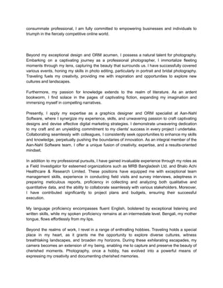 Rakibul Islam Rakib Bio.pdf | Photography | Arts and Crafts