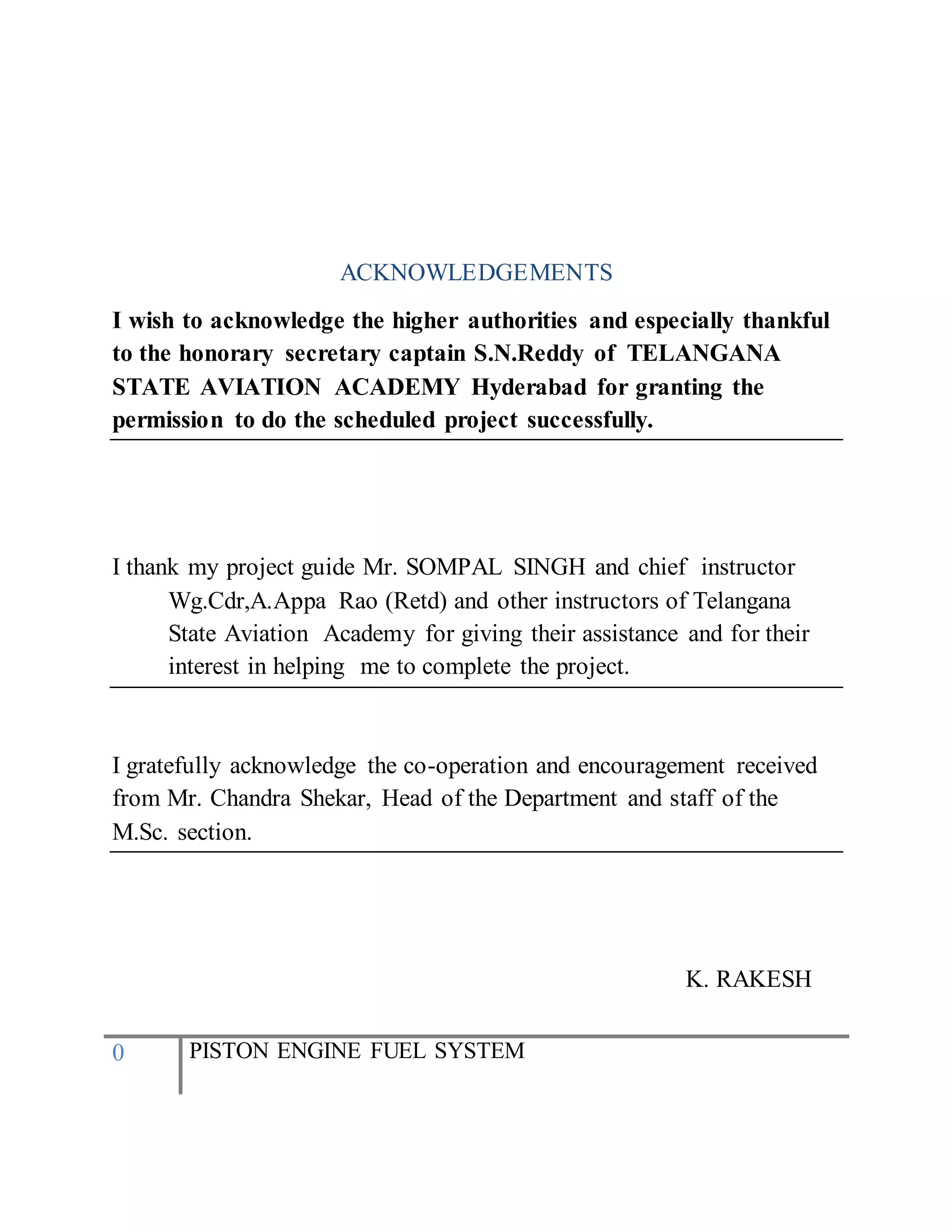 piston engine fuel system | DOCX