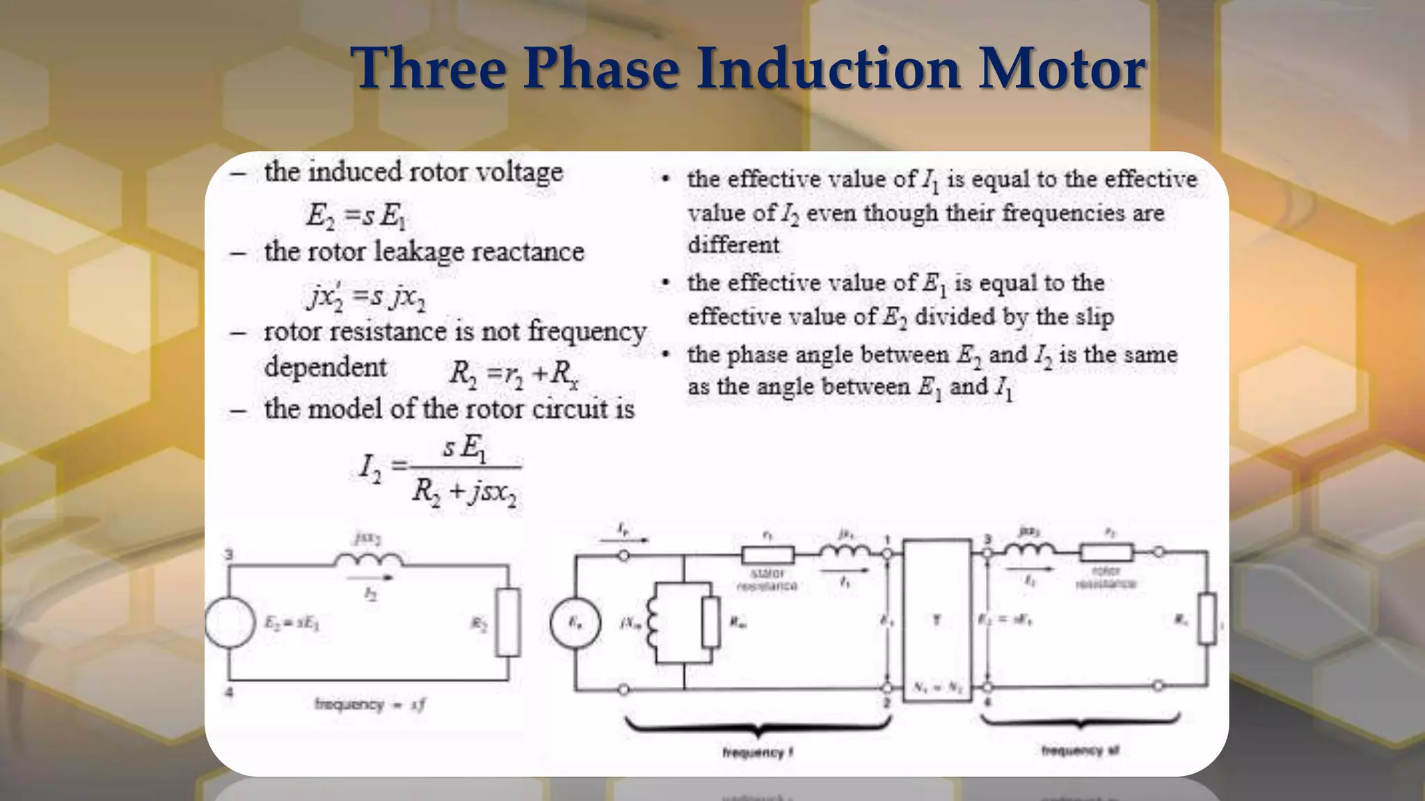 Equivalent Circuit of Three Phase Induction Motor | PPTX