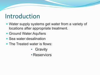 water supply to homes | PPTX