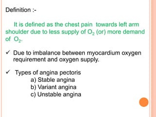 angina pectoris ppt | PPTX | Heart and Cardiovascular Diseases ...