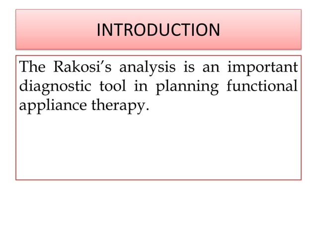 Rakosi’s analysis | PPTX | Bone and Joint Conditions | Diseases and ...