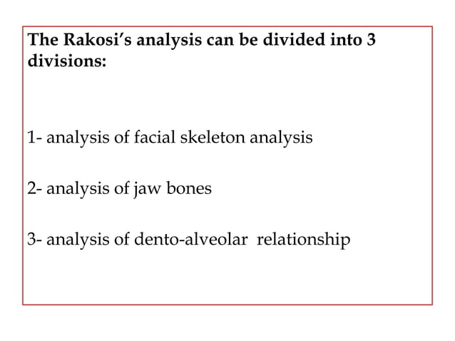 Rakosi’s analysis | PPTX | Bone and Joint Conditions | Diseases and ...