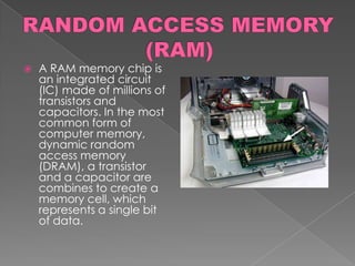 TYPES OF MEMORIES AND STORAGE DEVICE AND COMPUTER | PPTX
