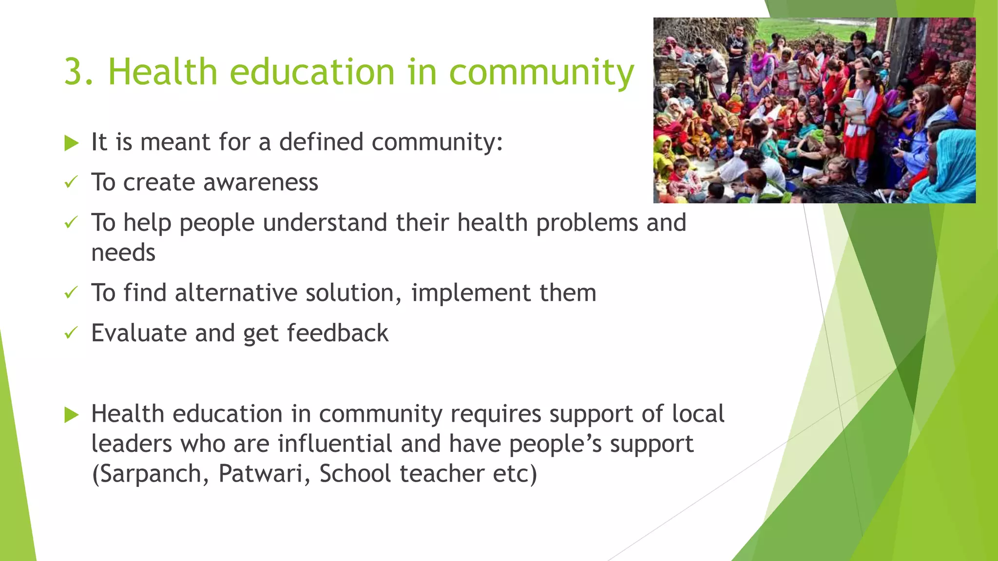 Health Education with individual, Family and Community | PPTX