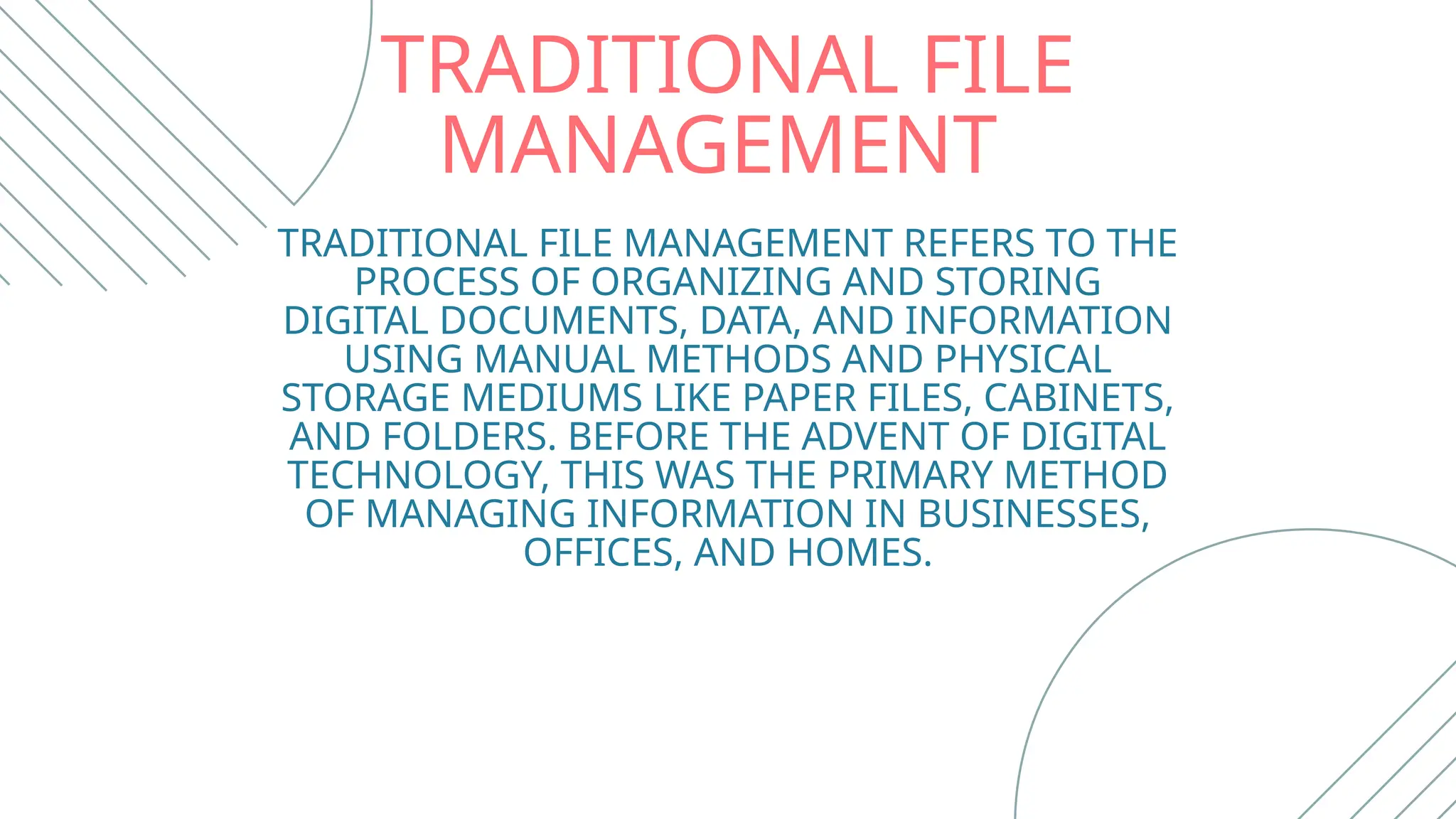 RAKSHA SAGAR presentation on processing of traditional file management ...