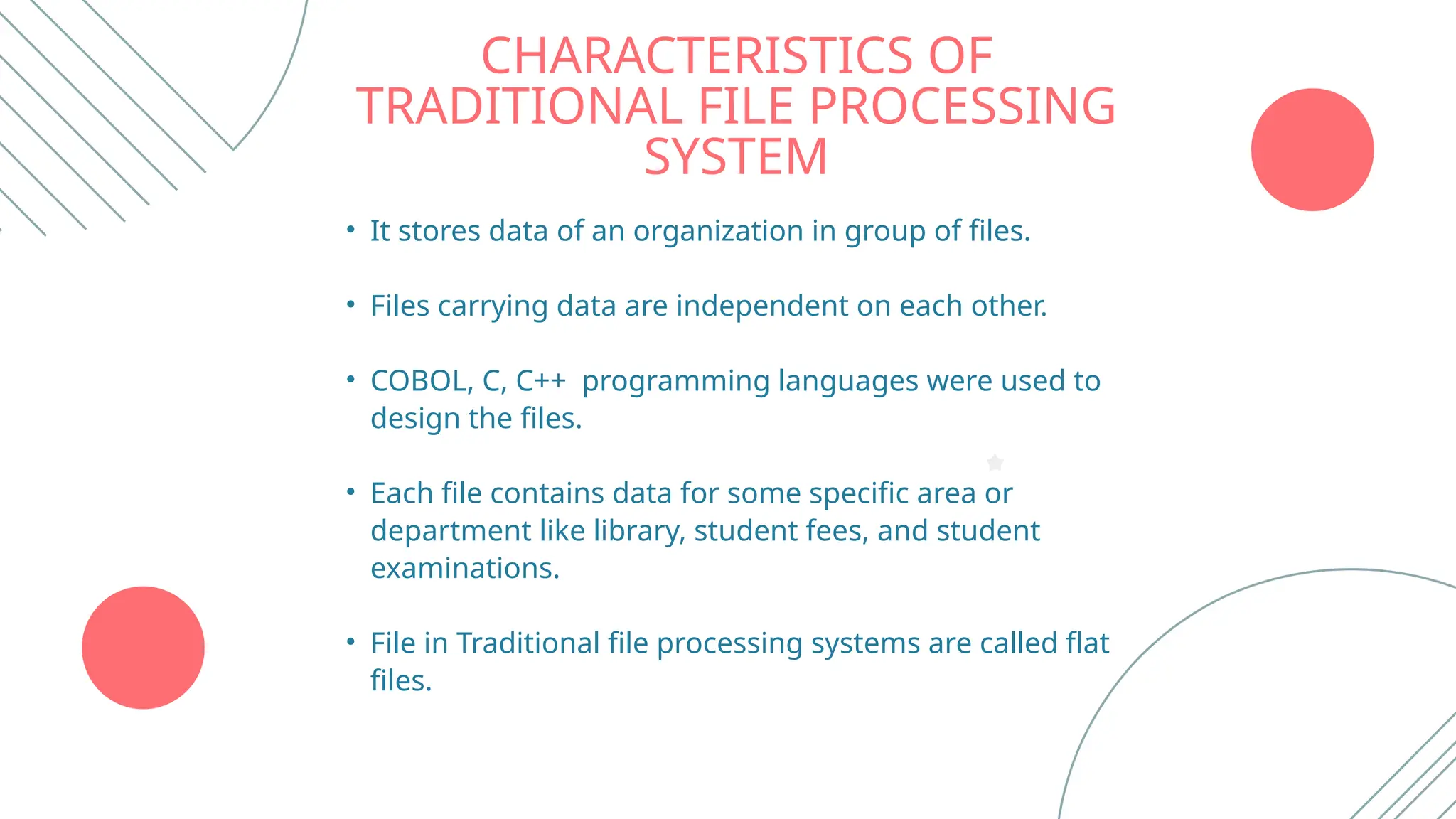 RAKSHA SAGAR presentation on processing of traditional file management | PPTX | Computing ...