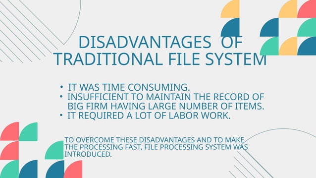 RAKSHA SAGAR presentation on processing of traditional file management ...